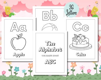 Alphabet Coloring Pages - Etsy