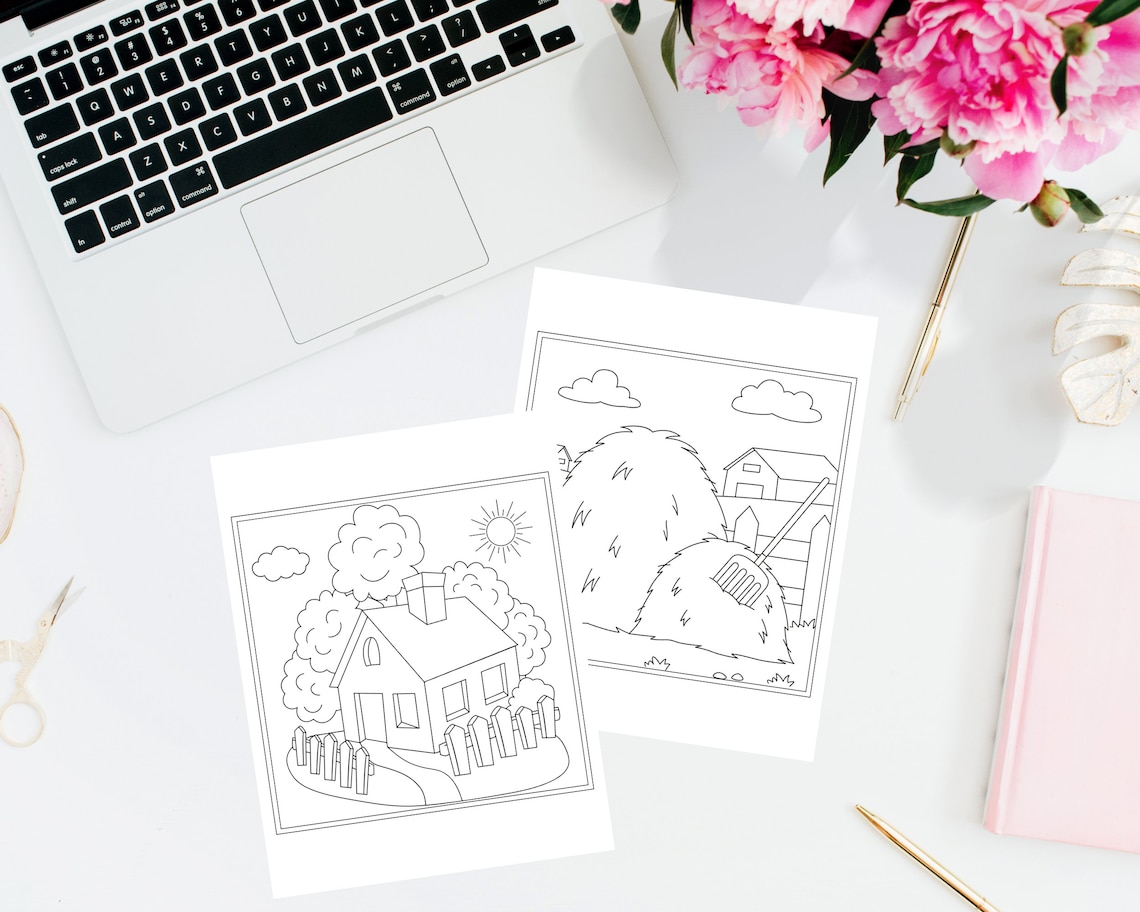 Coloring Pages for Kids, Digital Download, Printable, 25 Different ...