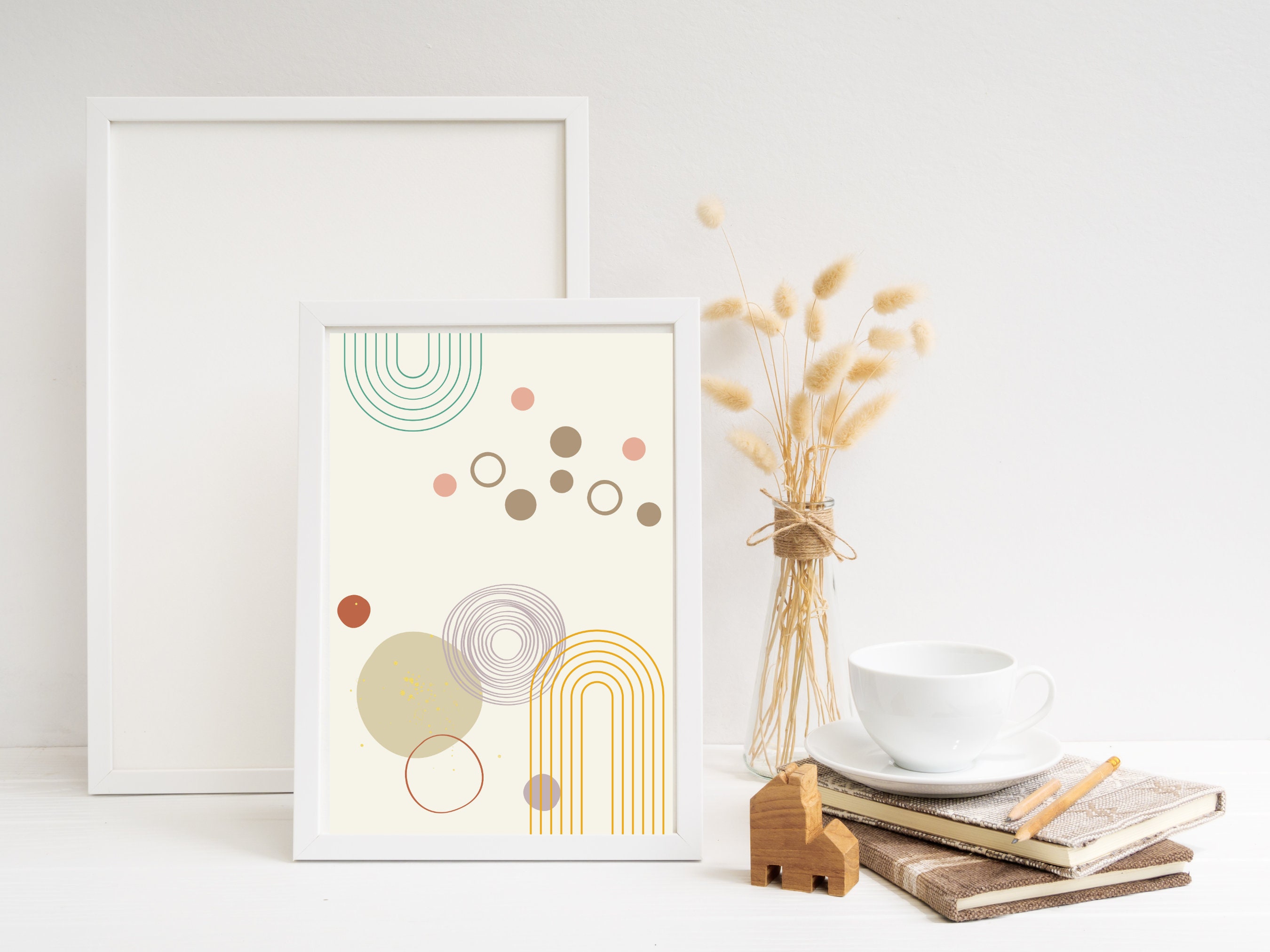 Printable Wall Art, Abstract Modern Wall Print, Boho Wall Decor, Mid ...