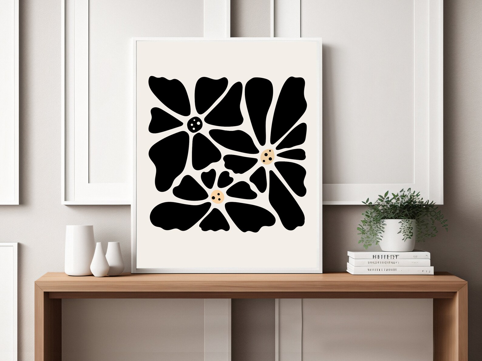 Modern Flower Wall Art, Contemporary Wall Decor, Printable Wall Art ...