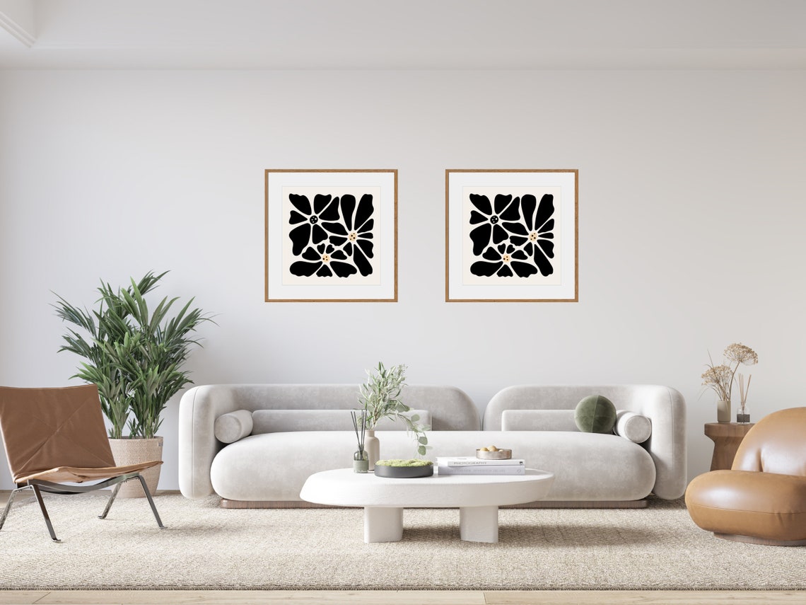 Modern Flower Wall Art, Contemporary Wall Decor, Printable Wall Art ...