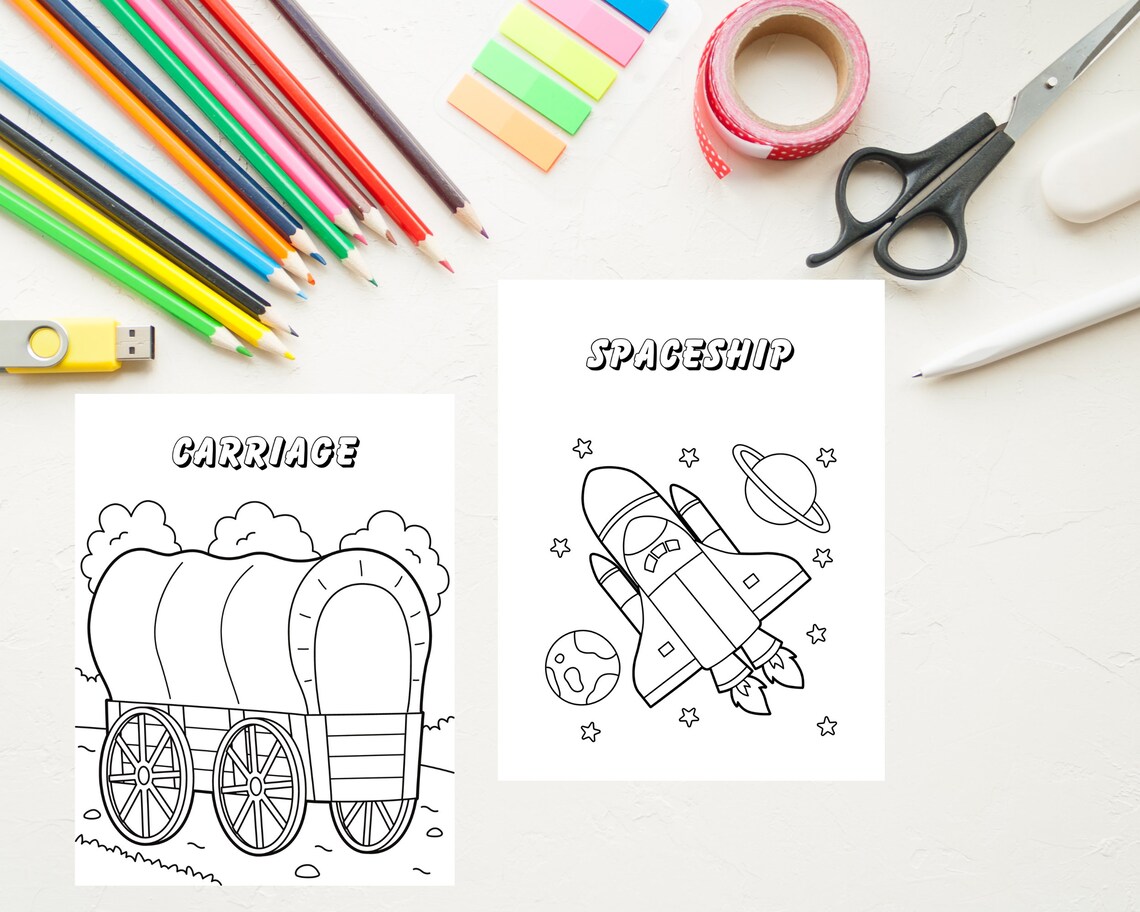 40 Printable Vehicle Coloring Pages With Names, Coloring Sheets for ...