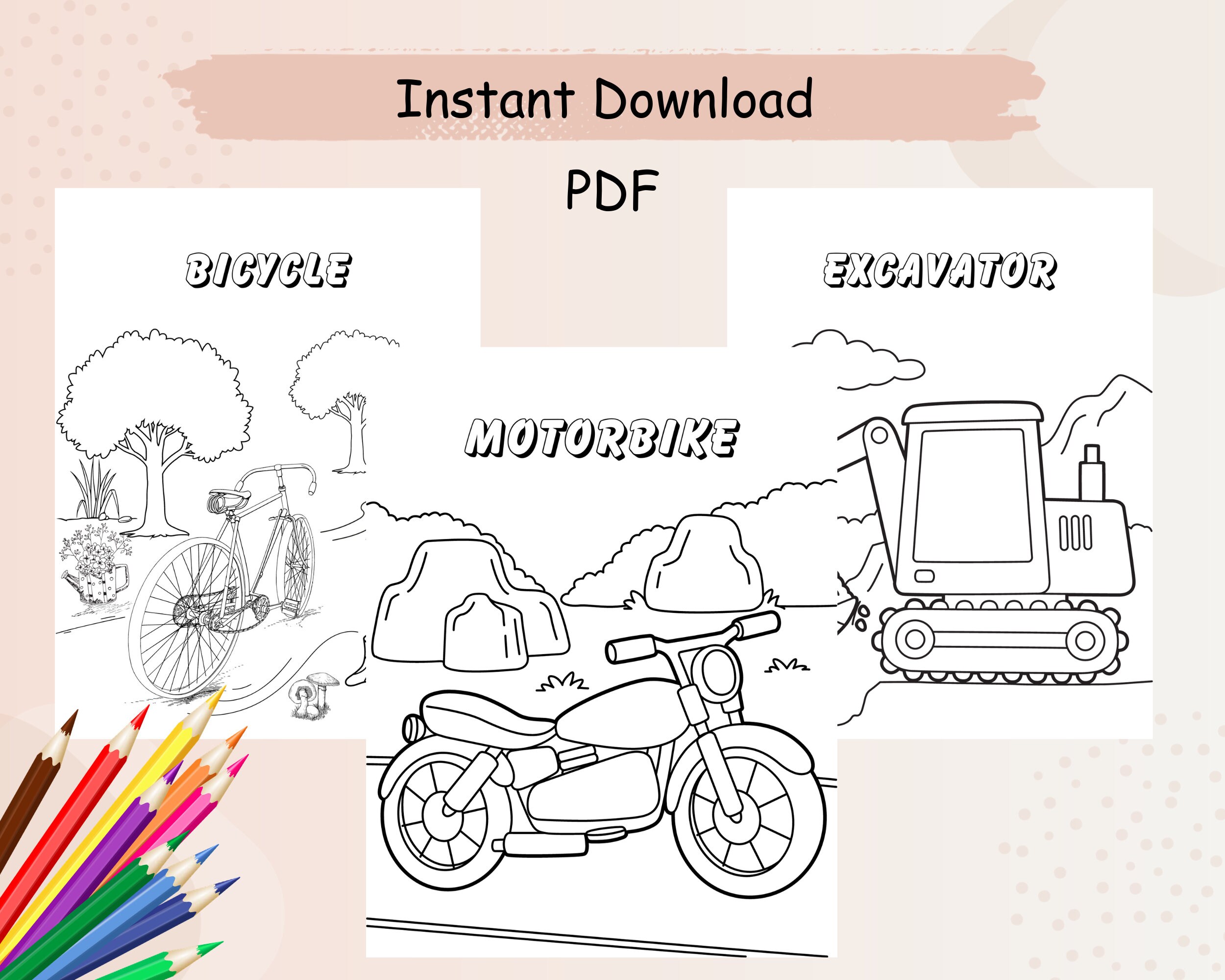 40 Printable Vehicle Coloring Pages With Names, Coloring Sheets for ...