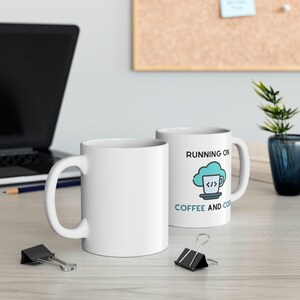 Coffee and Code Mug Funny Coder Gift, STEM Programming Teacher Gift ...