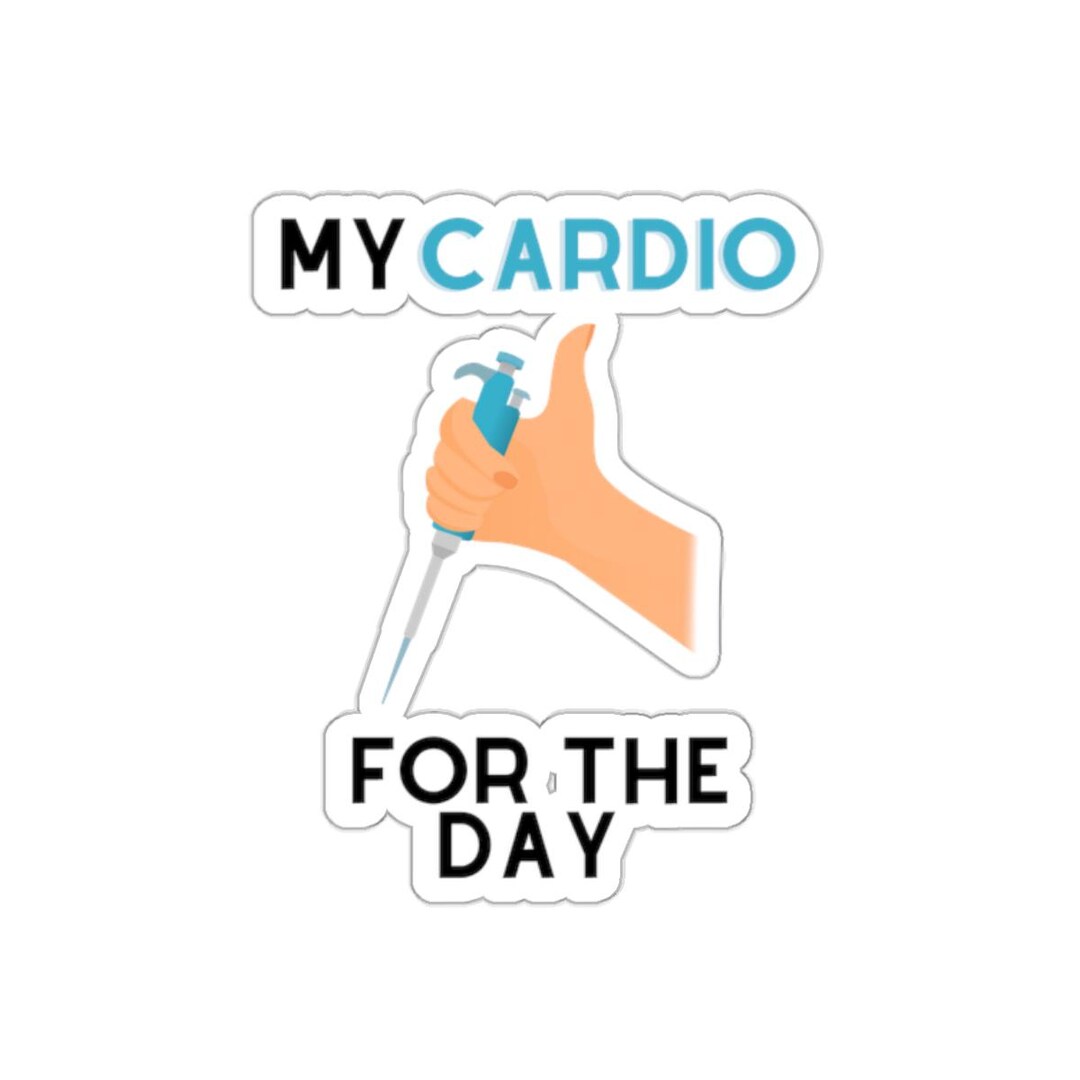 Pipetting Cardio Sticker Funny Pipette Sticker, Funny Science Sticker ...