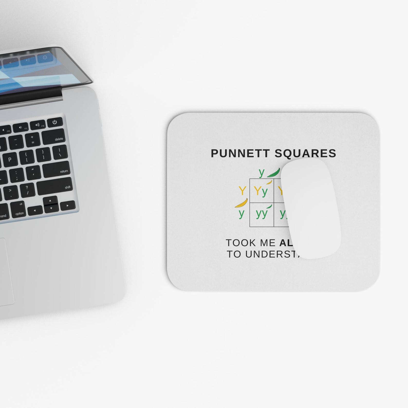 Punnett Square Funny Biology Genetics Mouse Pad, Funny Biology Gene ...