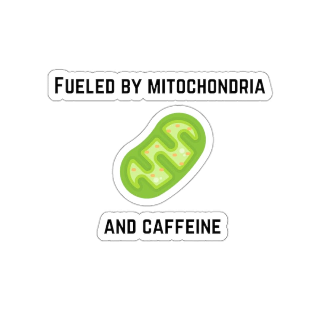 Mitochondria and Caffeine Sticker Funny Science Sticker, Biology ...
