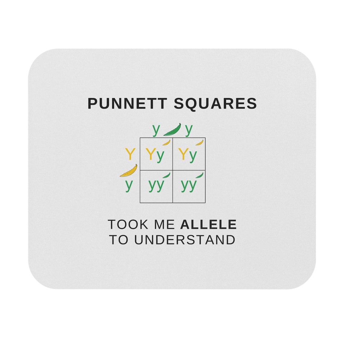 Punnett Square Funny Biology Genetics Mouse Pad, Funny Biology Gene ...
