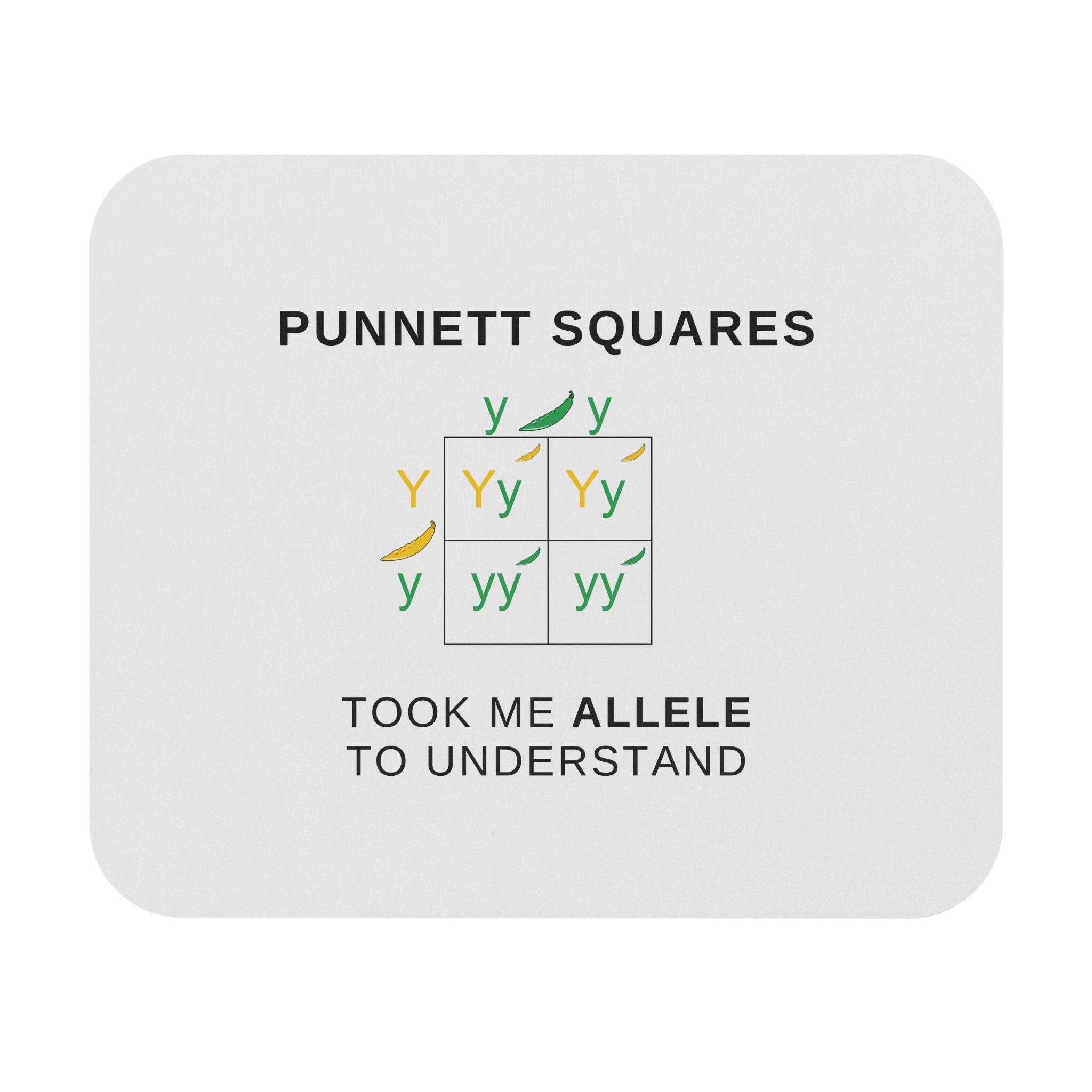 Punnett Square Funny Biology Genetics Mouse Pad, Funny Biology Gene ...