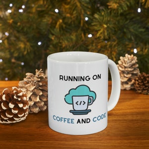 Coffee and Code Mug Funny Coder Gift, STEM Programming Teacher Gift ...