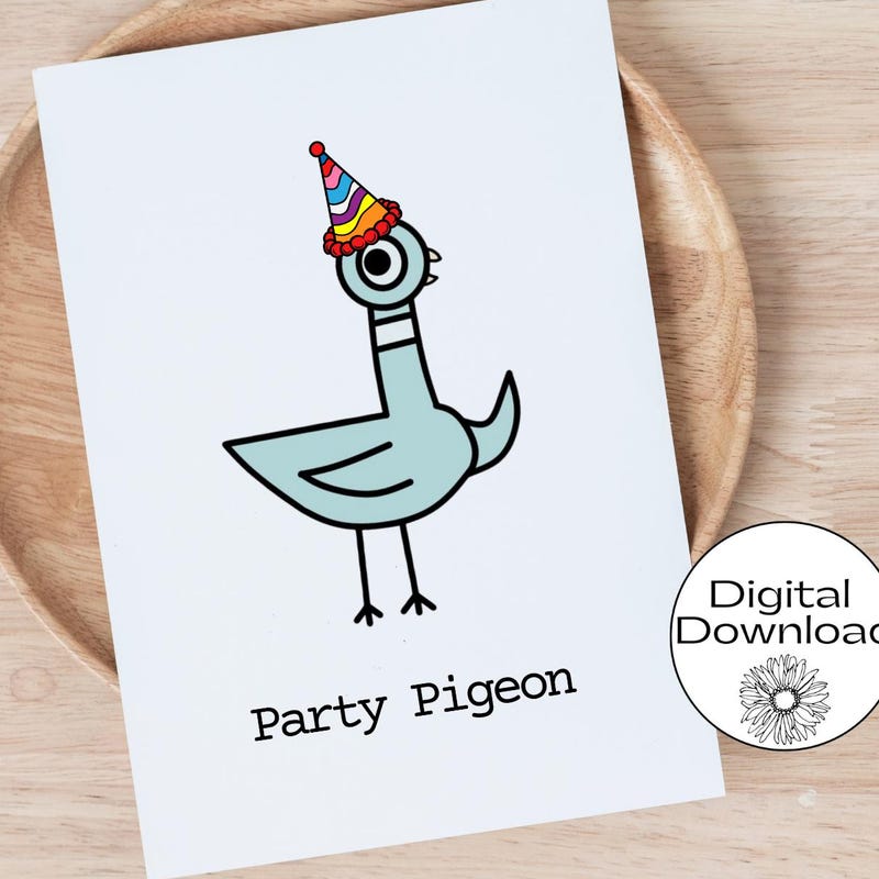 Funny Pigeon Greeting Card - Etsy