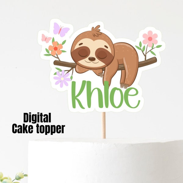 Sloth Cake Topper Birthday - Etsy