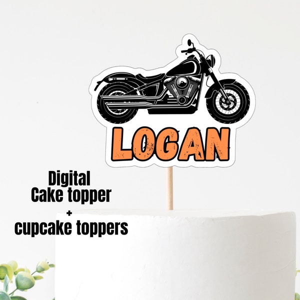 Motorcycle Cake Topper - Etsy
