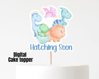 Hatching Soon Dinosaur 225-A419 Cake Topper - Etsy