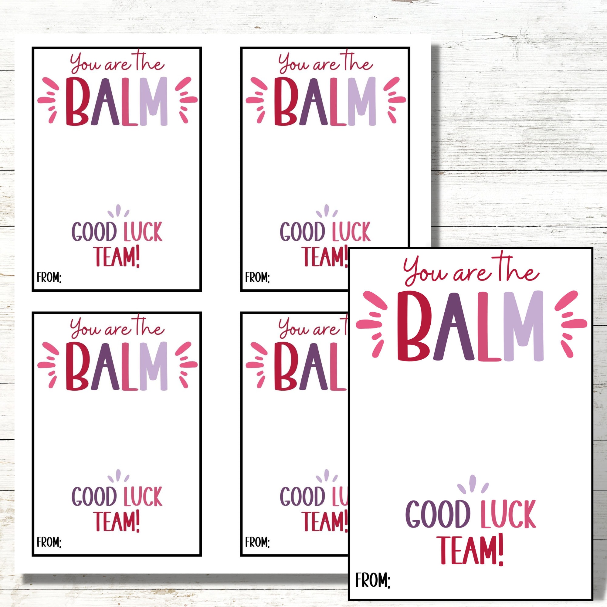 You're the Balm Valentine Gift Tag, Team Gift, Valentine Gift for ...