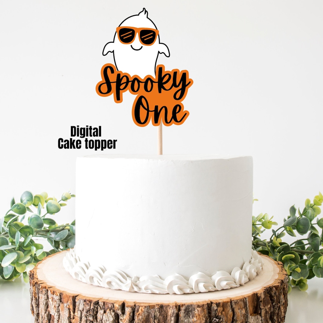 The Spooky One Birthday Decor, the Spooky One Cake Topper, Ghost ...