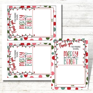 Teacher Christmas Gift Card Holder, Printable Holiday Custodian School ...