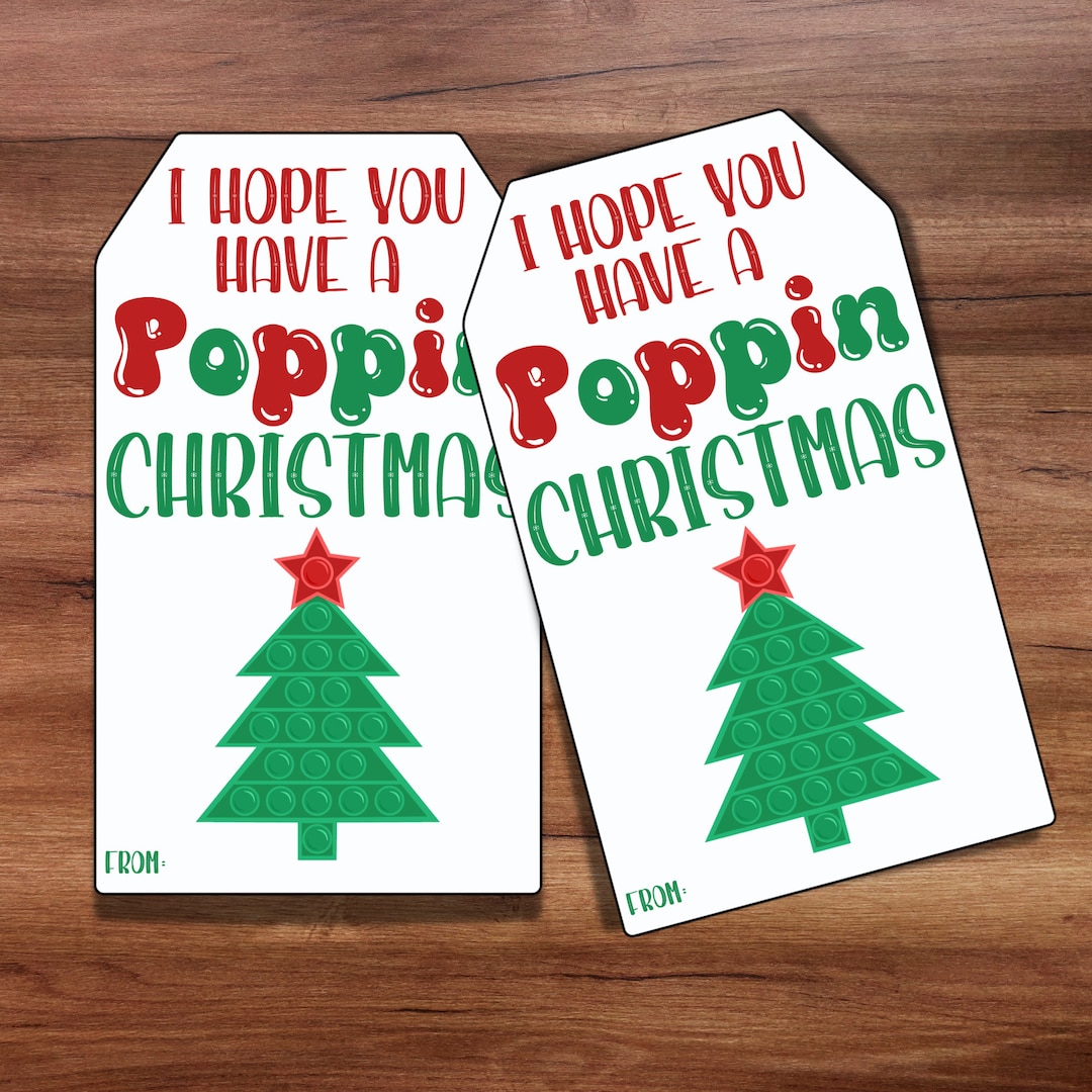 Fidget Toy Tag, Holiday Pop It, Christmas Party Favors, Pop-it ...