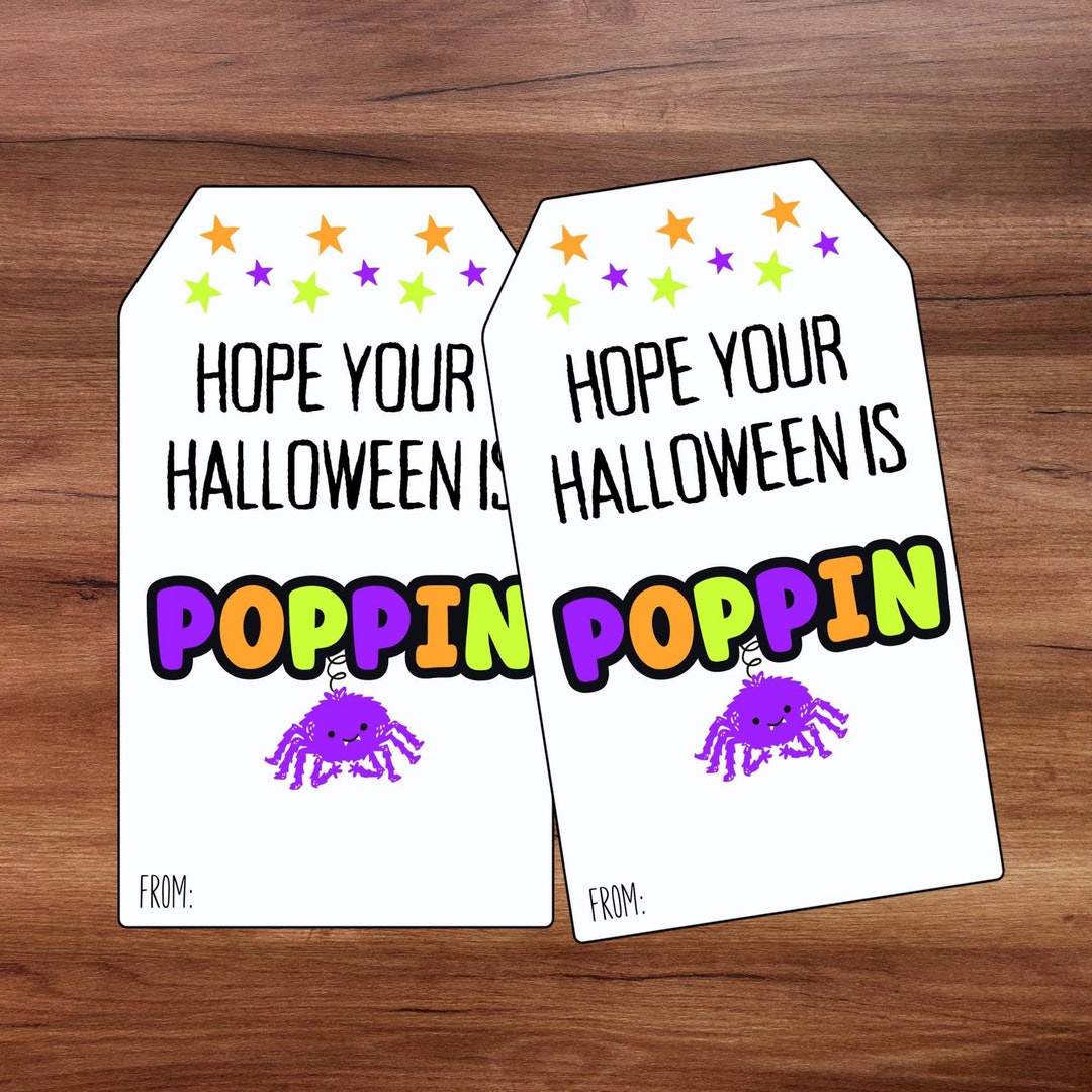 Halloween Party Favors, Pop-it Keychain Tags, Teacher Poppin’ Halloween ...