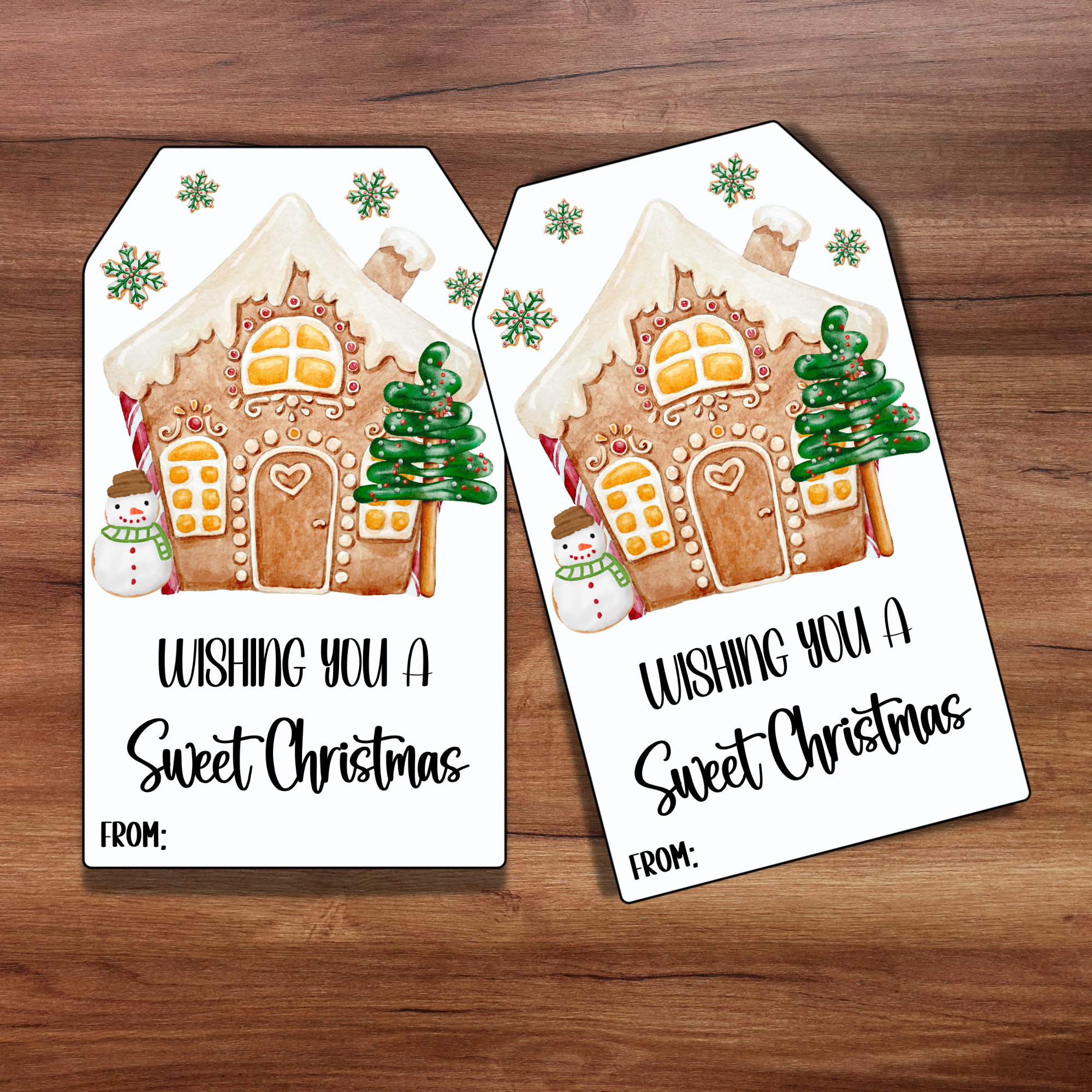 Sweet Christmas Gift Tag, Printable Holiday Favor Tag, Neighbor Cookie ...