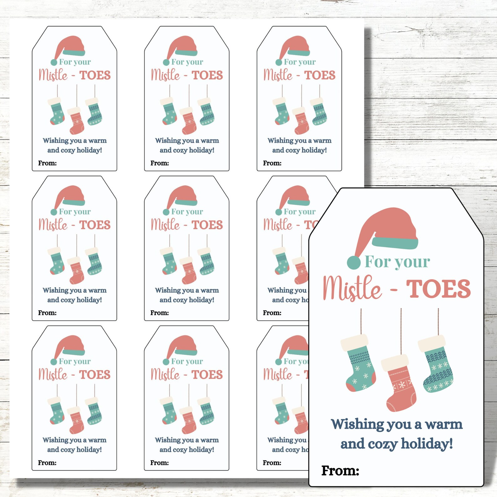 For Your Misltetoes Christmas Gift Tags , Christmas Socks Gift Tags ...