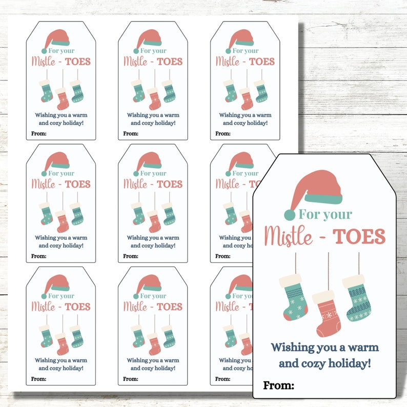 For Your Misltetoes Christmas Gift Tags , Christmas Socks Gift Tags ...