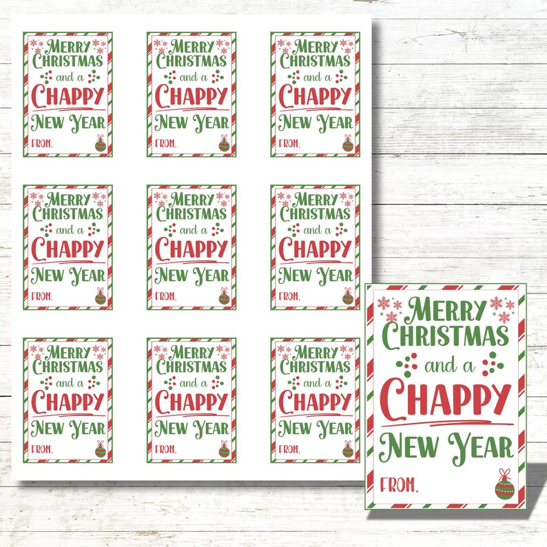 Merry Christmas and a Chappy New Year, Christmas Chapstick Favors ...