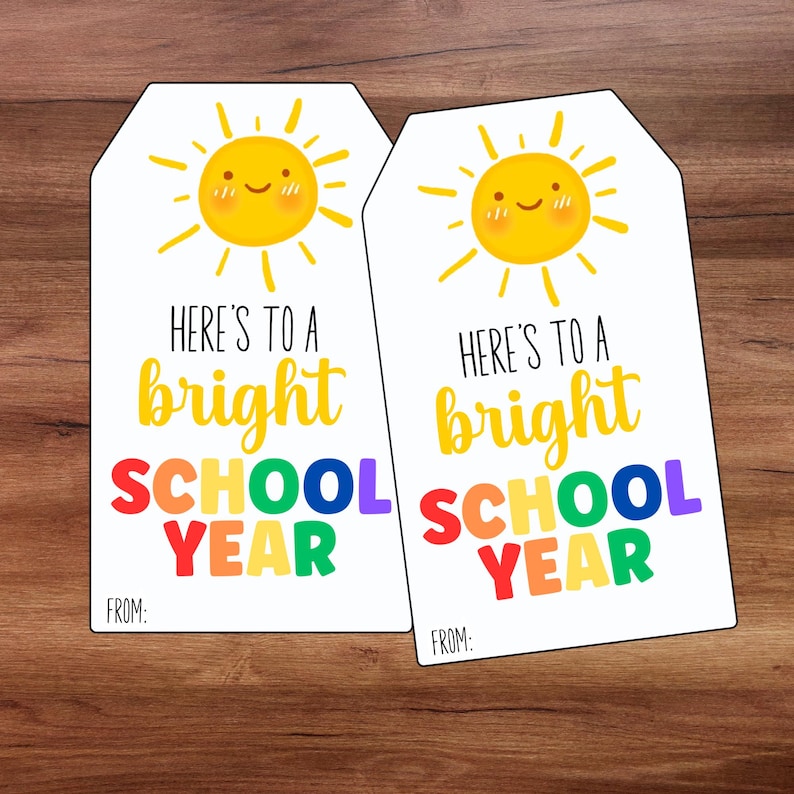 Here's to a Bright School Year Printable Tag, Highlighter Tag ...