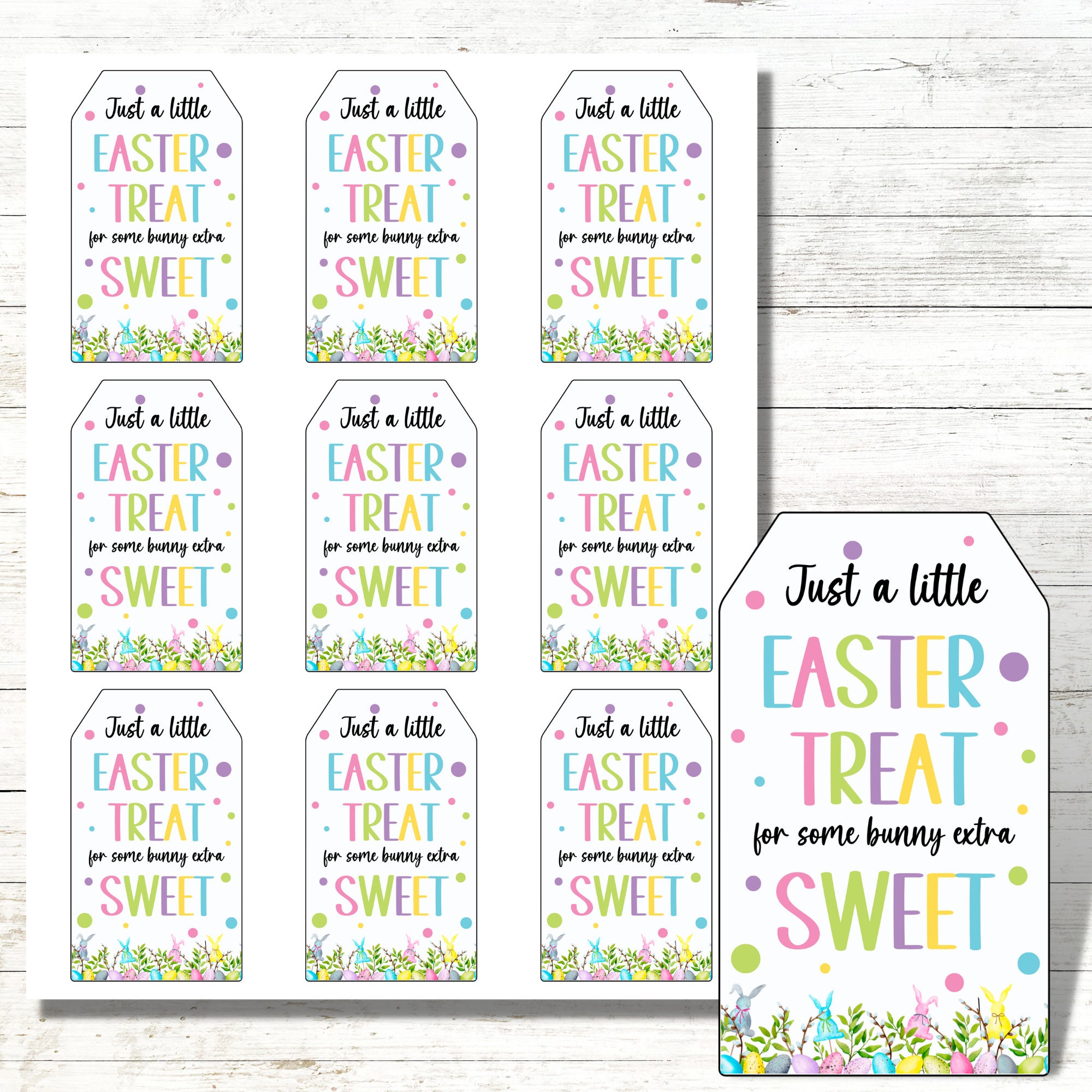 Just a Little Treat for Someone Sweet Easter Tag, Easter Basket Tag ...