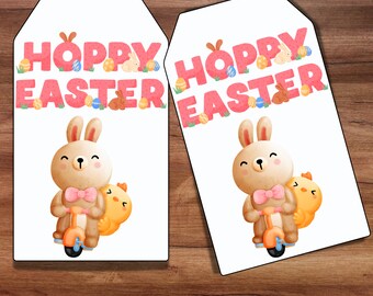 Happy Easter Tags, Easter Cookie TAGS, EASTER Bunny Ears Carrots Tag ...