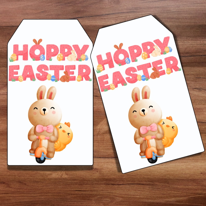 Happy Easter Tags, Easter Bunny Cookie TAGS, Hoppy EASTER Bunny Carrots ...