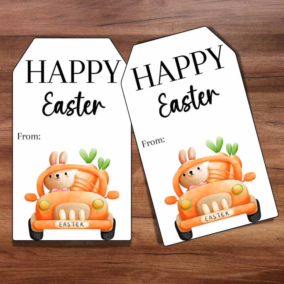 Carrot Easter Gift Tags, Easter Printable, Kids Easter Basket ...