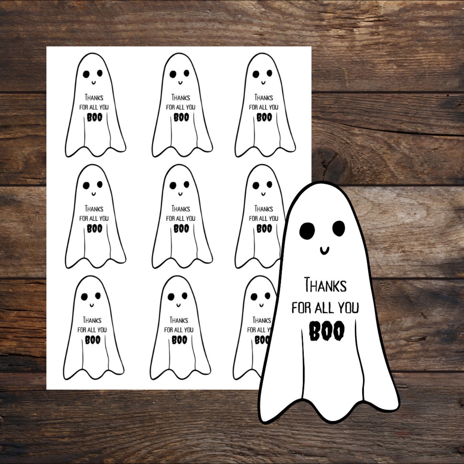 Halloween Teacher Gift Tag Ghost Gift Tags Halloween Thank - Etsy