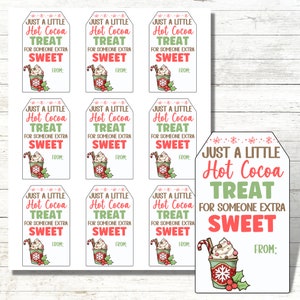 Hot Cocoa Christmas Gift Tag, Christmas Treat for Neighbor, Secret ...