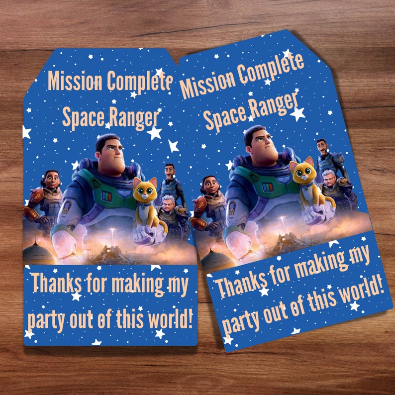 Lightyear Favor Tags Space Ranger Favors Buzz Lightyear Gift - Etsy