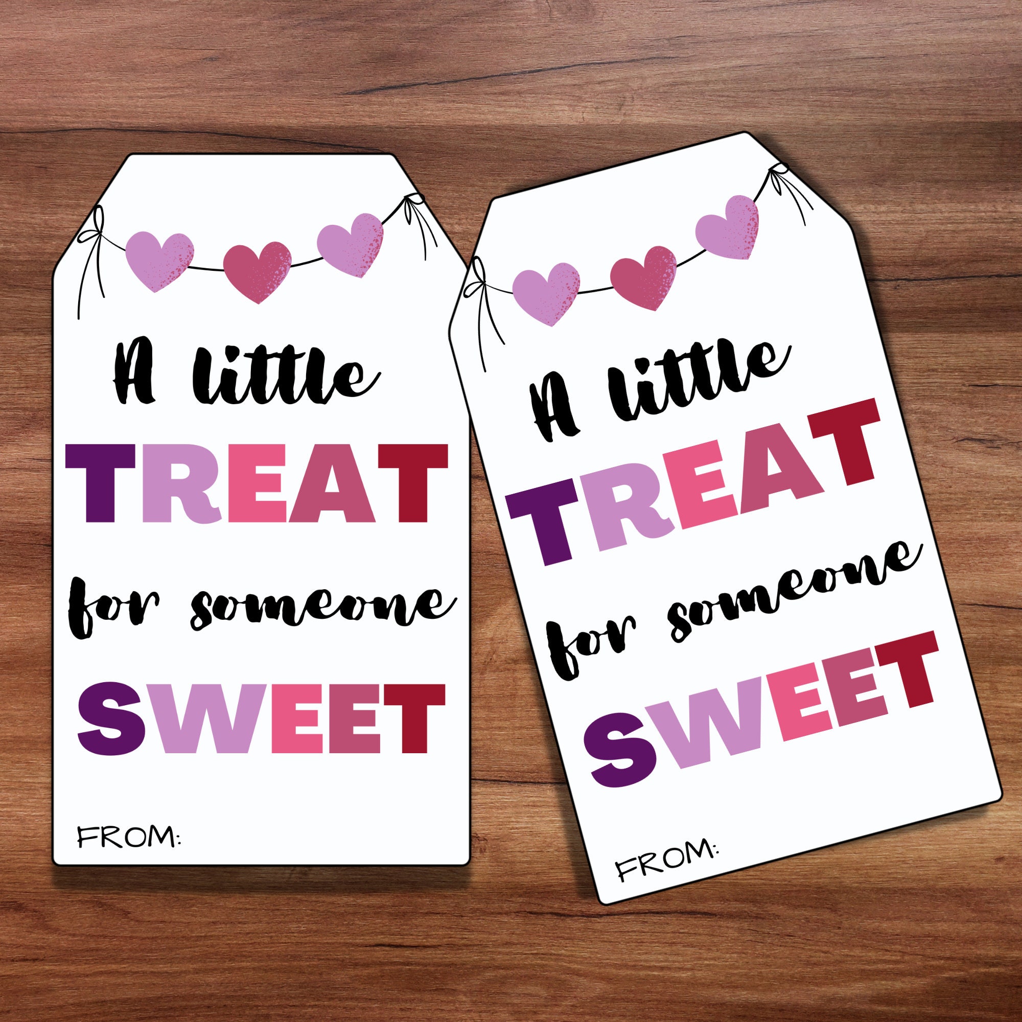 Valentines Day Tag, A Little Treat for Someone Sweet, Valentine Gift ...