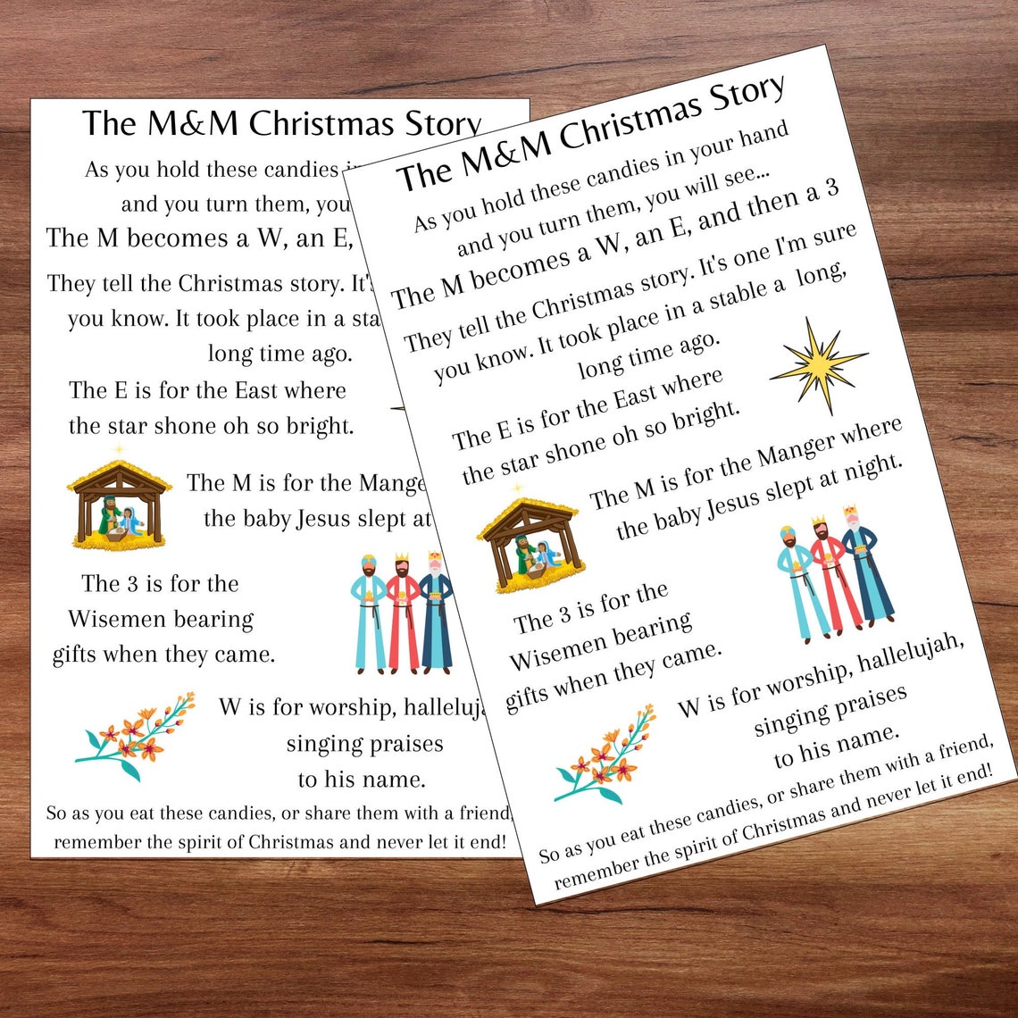 Nativity Legend Christmas Printables Tags Ministering Story - Etsy