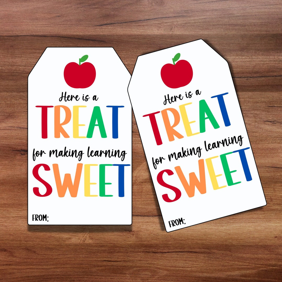 Teacher Appreciation TAG, Teacher Treat Tag, Printable Teacher ...