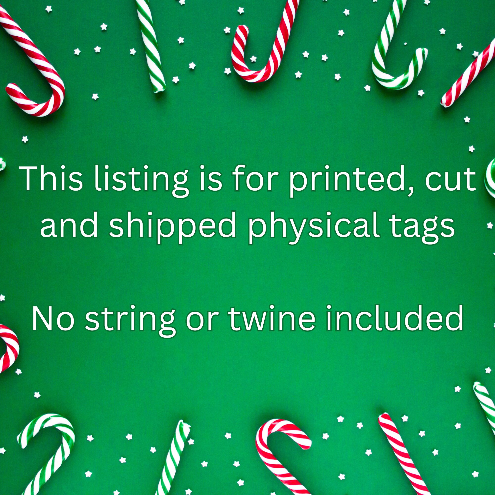 PRINTED Legend of the Candy Cane Tag, Set of 24, Candy Cane Poem ...