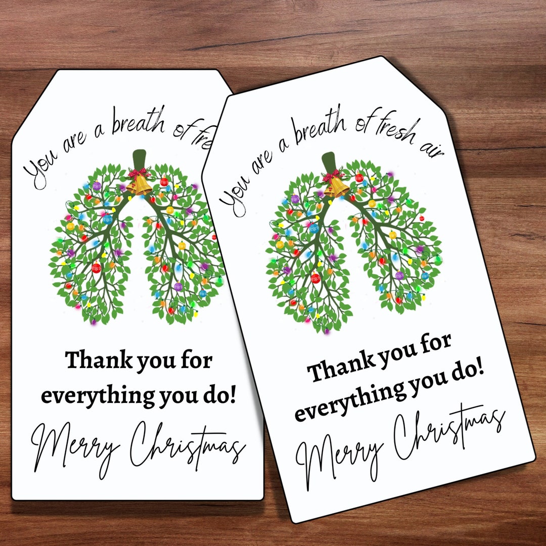 Christmas Repsiratory Therapist, Gift Tag, Respiratory Therapist Gift ...