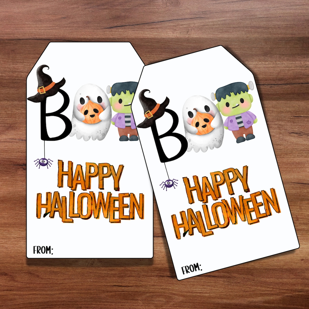 Halloween Favor Tags, Classroom Treats, Halloween Treat Tags, Ghost ...