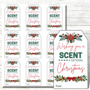 Wishing You a Scentsational Christmas, Soap Gift Tag, Candle Tag ...