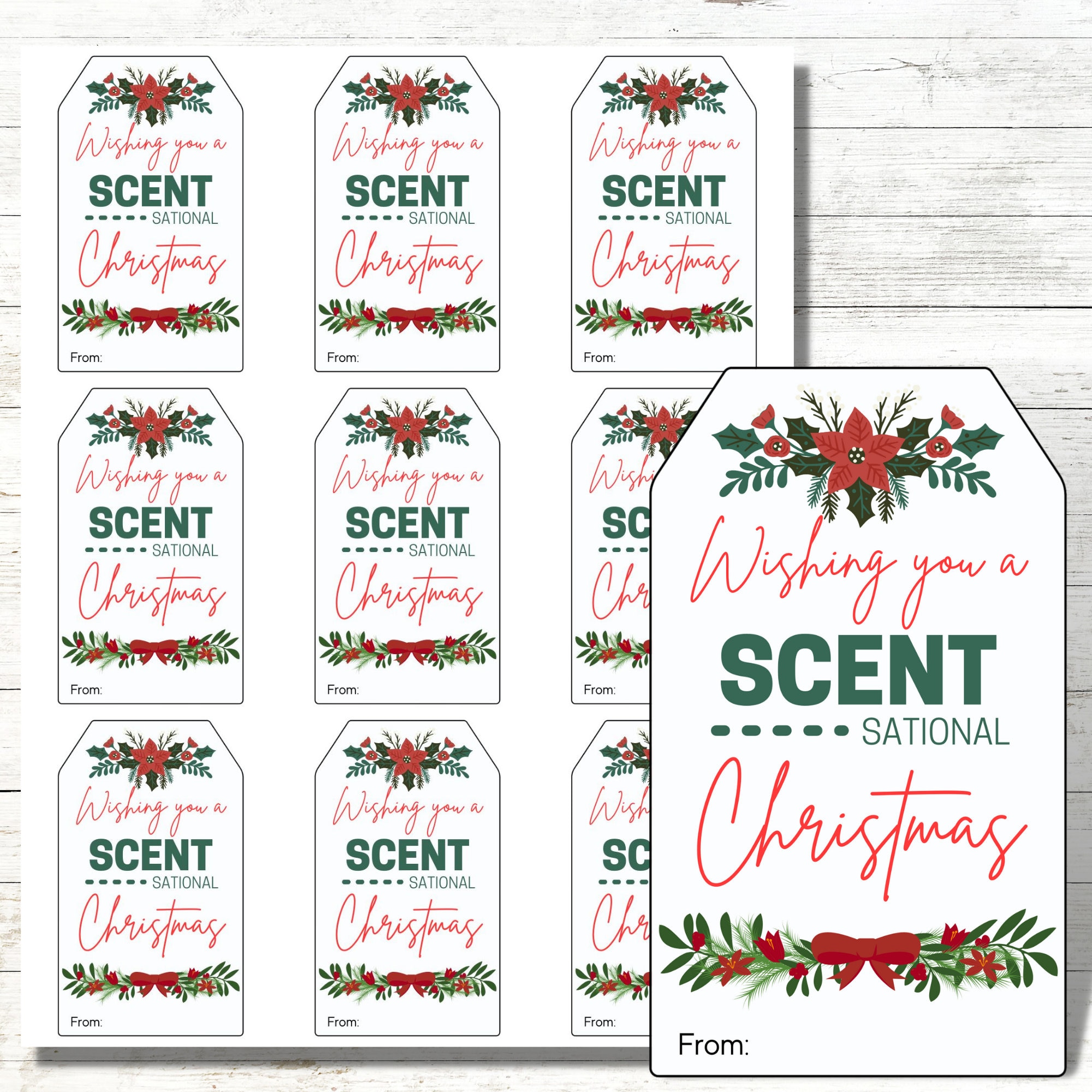 Wishing You a Scentsational Christmas, Soap Gift Tag, Candle Tag ...