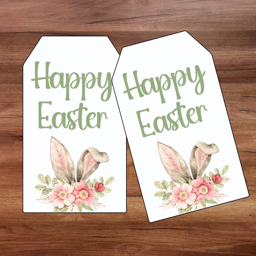 Easter Gift Tags, Happy Easter Gift Tags, Easter Printable Tags, Easter ...
