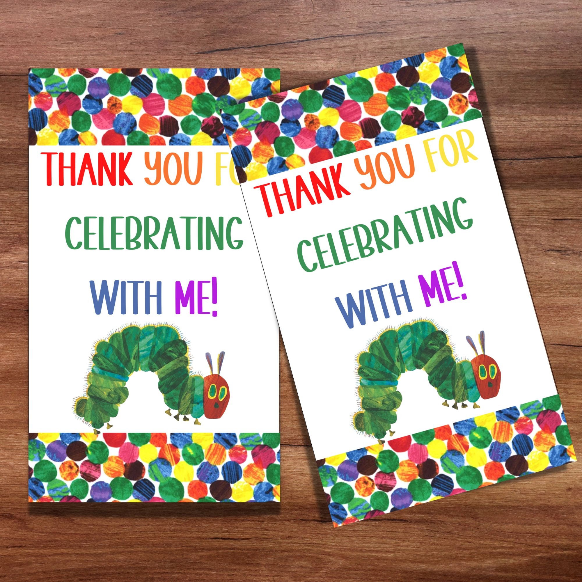 Very Hungry Caterpillar Thank You Tags Caterpillar Party - Etsy