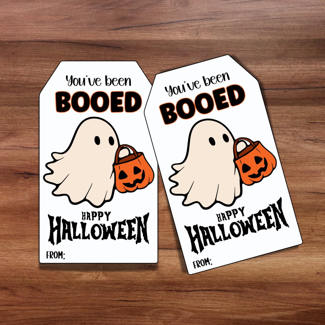 You've Been Booed Tag Printable, Halloween Treat Tag, Boo Favor Tags ...