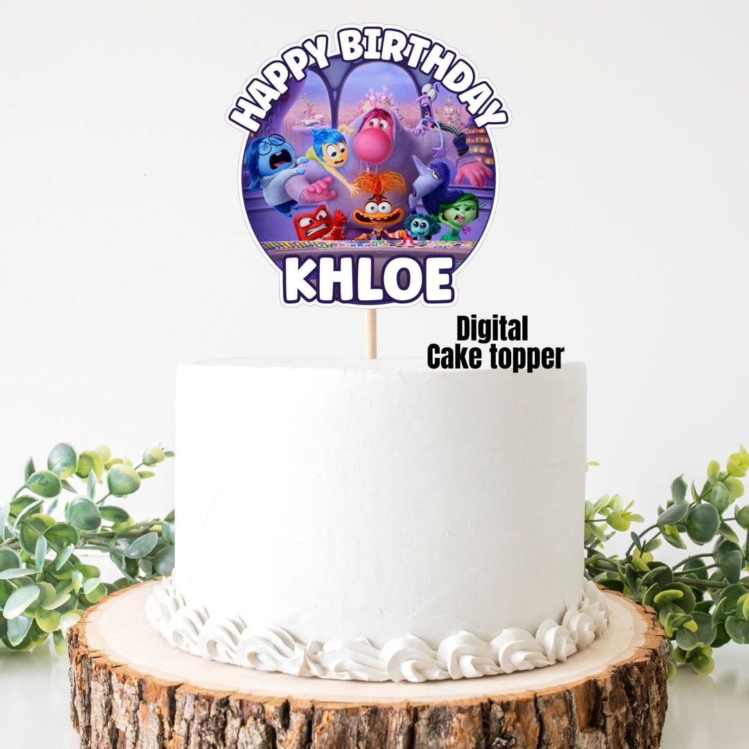 Inside Out 2 Cake Topper, Inside Out Birthday, Emotions Theme Party ...