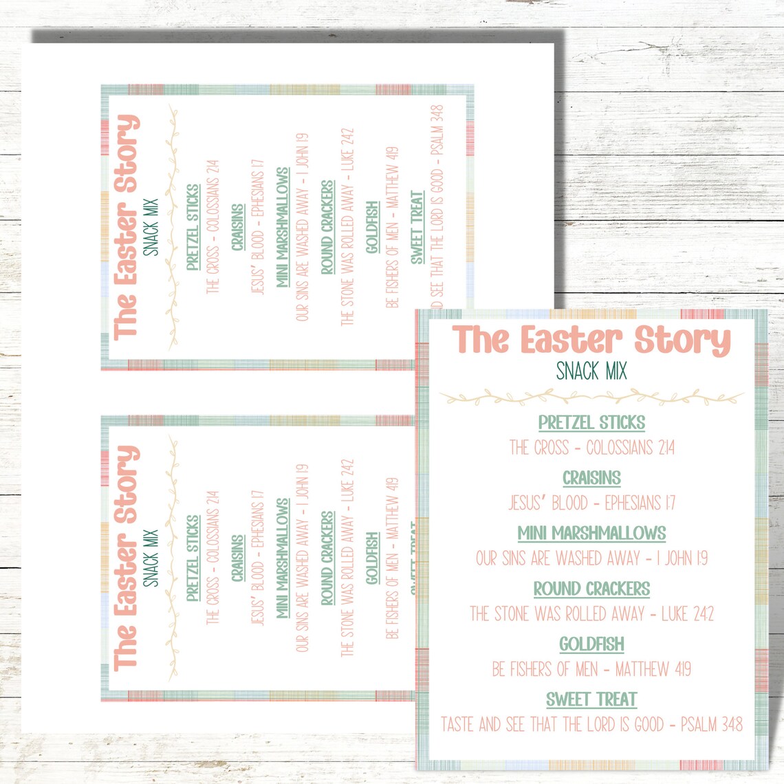 Easter Story Snack Mix Printable, Easter Gift Tag, Religious Easter ...