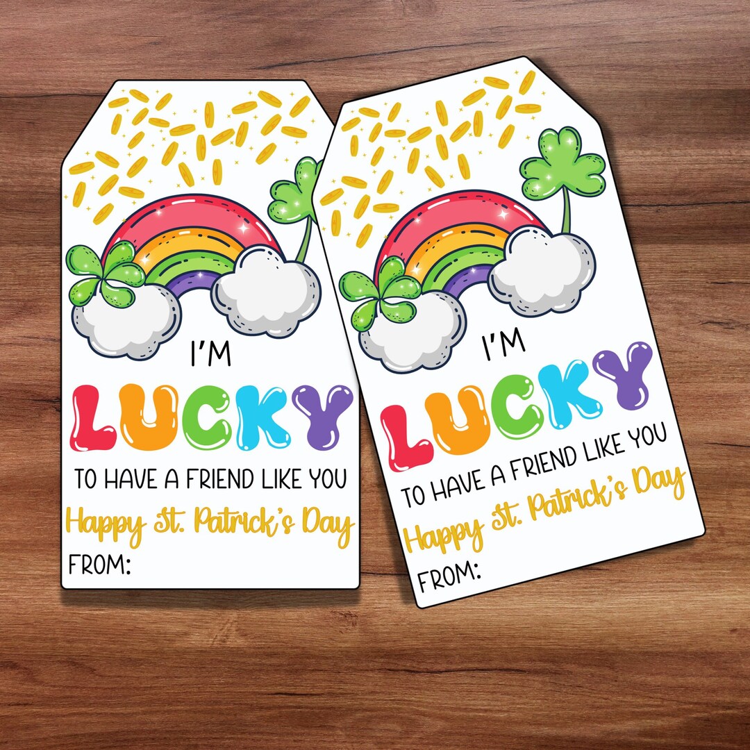 St. Patrick's Day Printable Tags, St. Patricks Day Tag, Lucky Charm ...