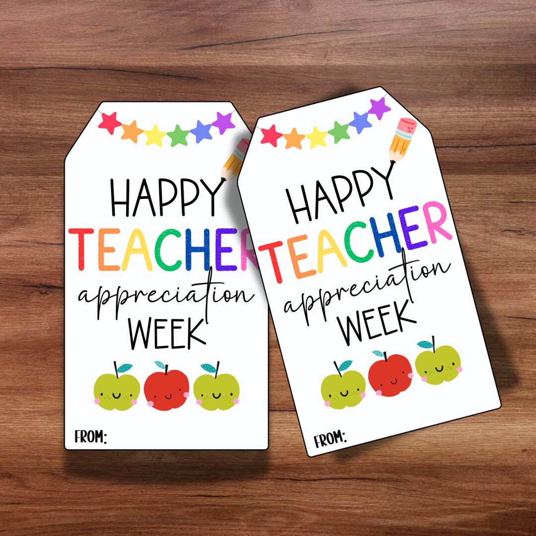 Teacher Appreciation Week Tag, Thank You for Helping Me Grow, Treat Tag ...